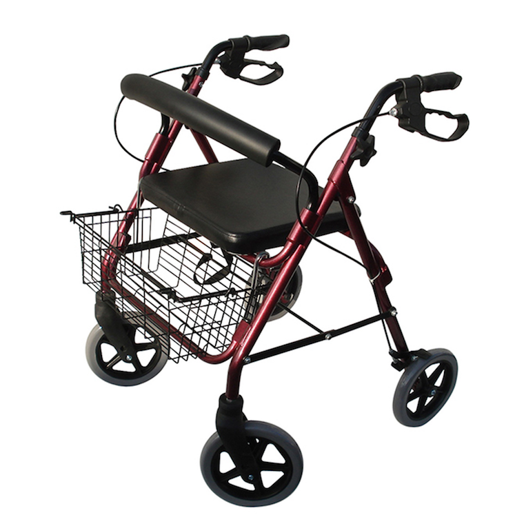 Andador 4 ruedas con asiento y canasto – GASALVA Andador 4 ruedas con asiento y canasto – GASALVA